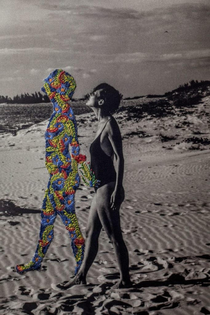 Artist combines hand-stitched embroidery with photography