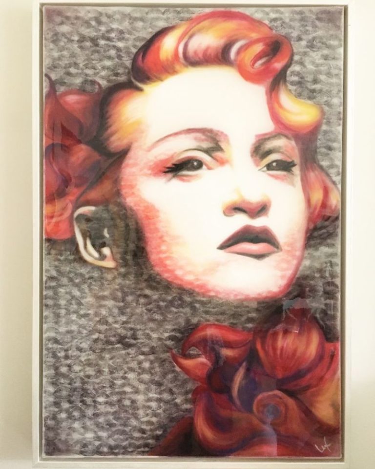 Meet Lipstick Lex... She creates art by planting kisses on a canvas!
